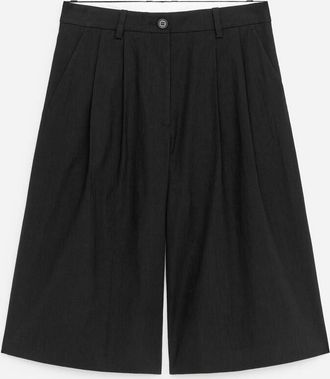 Arket Elegante Weite Shorts -Schwarz