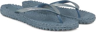 Ilse Jacobsen HORNB&AElig;K | Cheerful01 | Damen Flip Flops mit Glitter | D&auml;nische Design | Sommer Strand Zehentrenner | Lichen Blue | 36 EU