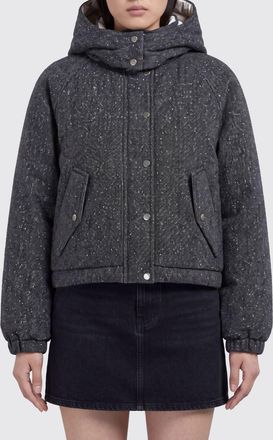 Brunello Cucinelli Blouson aviateur matelass&eacute; relaxed fit en m&eacute;lange de laine avec capuche