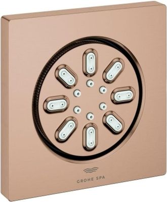 GROHE Seitenbrause Rainshower Aqua Cube 7,5x7,5cm, 2 Stahlarten, w. suns geb