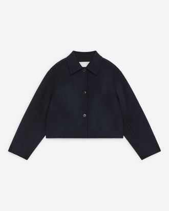 Arket Doubleface-Overshirt Aus Wollmischung -Blau