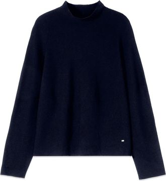 Oltre Pull &agrave; col roul&eacute; en maille - Femme - Pulls - Bleu - Taille: 38/40 FR