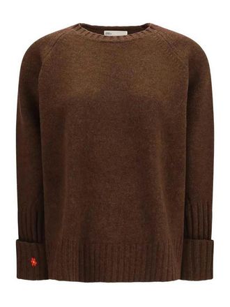 Tory Burch Pull Col Rond - Marron