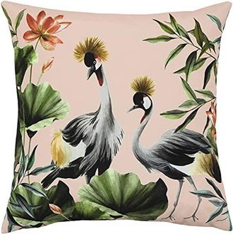 Evans Lichfield Cranes Outdoor-Polyester-gefülltes Kissen, Erröten/Wald, 43 x 43cm