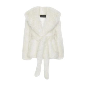 Rotate Rotate Birger Christensen, Femme, Vestes, Blanc, Taille: 34/36 FR Veste Courte en Fausse Fourrure