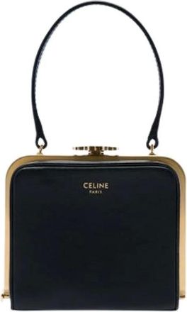 Celine Sac &agrave; main vintage Pre-owned &agrave; fermoir - Femme - Pre-owned - Noir - Taille: ONE Size