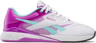 Reebok Femme Nano X5 Basket, FTW White Purple Rave AI Aqua, 37.5 EU