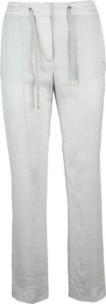 Eleventy Femme, Pantalons, Blanc, Taille: 36 FR Pantalon Chino