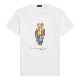 Polo Ralph Lauren Hudson Valley Bear T-Shirt - - Tops - Herren - Wei&szlig; - S