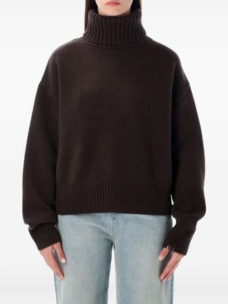 Extreme Cashmere pull c&ocirc;tel&eacute; &agrave; col roul&eacute; - Marron
