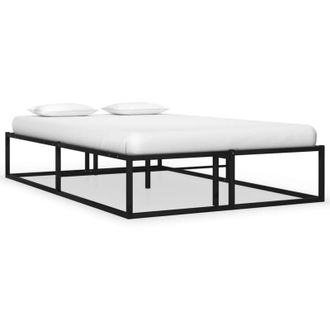 vidaXL Bettgestell Schwarz Metall 120x200 cm Vidaxl