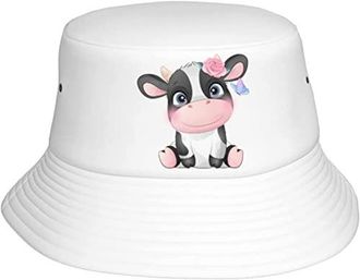 Generic Funky Chapeau de Plage Mignonne Petite Vache Chapeaux de Visière Unisex Bobs Homme pour Filles Golf Sports