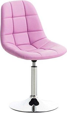 Clp Chaise Lounge Emil Similicuir I Siège Rembourré I Chaise Pivotante I Piètement en Métal, Couleur:Rose