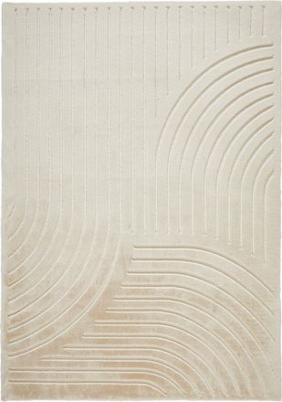 Novel Hochflorteppich Siena, Beige, Kunststoff, geometrisch, rechteckig, 130x190 cm, Bsci, Oeko-Tex Standard 100, f&uuml;r Fu&szlig;bodenheizung geeignet, Teppiche & B