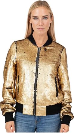 Bombers Original Femme, Vestes, Orange, Taille: 40 FR Bomber Paillet&eacute;