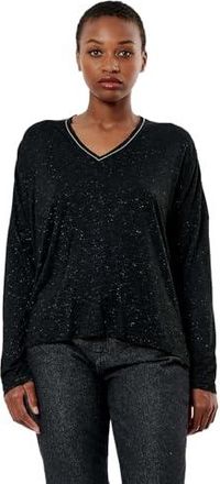 Kaporal T-Shirt Noir pailleté Femme - Lucha - XS - Noir