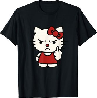 Generic Kitty Mittelfinger Naughty Mean Nice T-Shirt