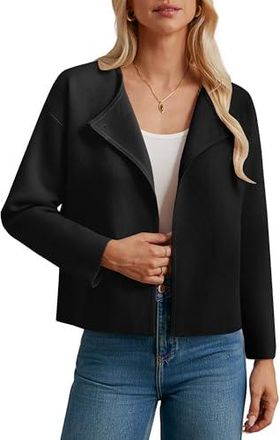 Grace Karin Cardigan &agrave; manches longues et &eacute;paules tombantes pour femme, Cl26-01/Noir, S