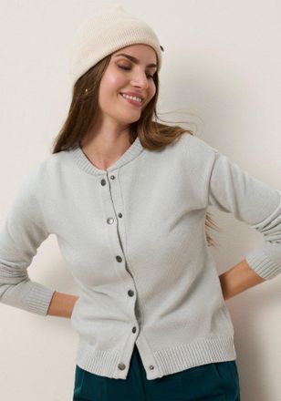 Tamaris Strickjacke in l&auml;ssiger Blouson-Form mit B&uuml;ndchen aus weicher Viskosemischung