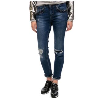 Liu Jo Destroyed Boyfriend Jeans mit Schmucktaschen - - Jeans - Damen - Blau - W31