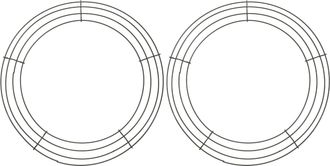 OSALADI 2 St&uuml;ck Metall Kranzrahmen 12 Zoll Runde Blumen Drahtringe zum Basteln Selbstgemacht Kranzformen f&uuml;r Weihnachts und Hochzeitsdekoration Wand und Garte