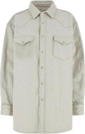 Maison Margiela Femme, Blouses et Chemises, Blanc, Taille: 34 FR Chemise en jean oversize