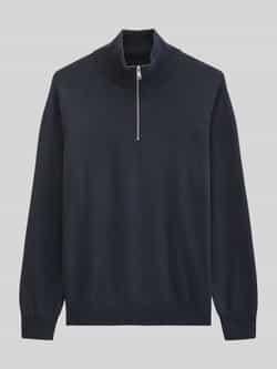 Marc O'Polo Regular Fit Troyer aus Baumwoll-Schurwoll-Mix