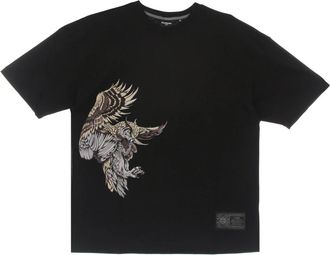 Dolly Noire Herren Eulen T-Shirt Schwarz - - Tops - Herren - Schwarzk - XL