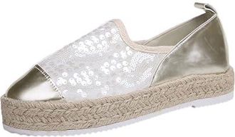 Generico Chaussures Basses Femme Vintage Loafers Sandales Fermées Devant Femme Élégant Doux Léger Mocassins Chaussures Femme Plates Antidérapant Chaussures de 