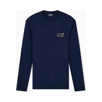 Emporio Armani T-Shirt Premium Label - - Tops - Herren - Blau - M