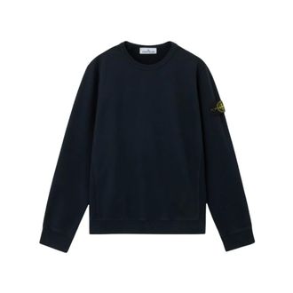 Stone Island Navy Blue Rundhals-Sweatshirt - - Sweatshirts & Hoodies - Herren - Blau - L