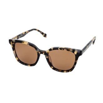 Purelei Lunettes de soleil femme UV400 rectangulaires - Design tortue tendance, protection solaire optimale, ac&eacute;tate r&eacute;sistant, &eacute;tui inclus, beige marron noir