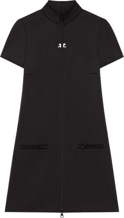 Courr&egrave;ges Robe Au Genou - Noir