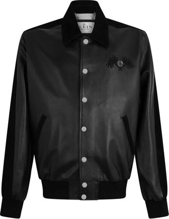 Philipp Plein Homme, Vestes, Noir, Taille: XL Leather Vestes