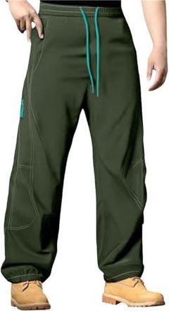 Generic Pantalon de surv&ecirc;tement cargo doux pour homme avec poches utilitaires pour un usage quotidien d&eacute;contract&eacute; avec cordon de serrage &agrave; la taille, pantalon