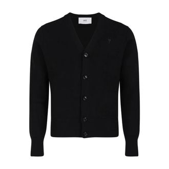 Ami Homme, Pulls, Noir, Taille: 2XL Wool Cardigan