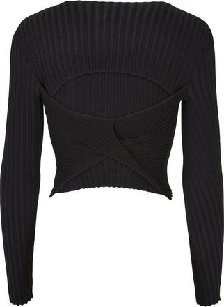 Urban Classics Sweater Urban Classics Damen Ladies Short Rib Knit Twisted Back Sweater (1-tlg)