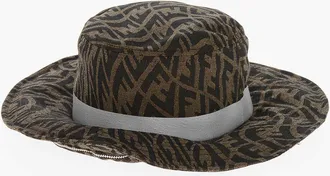 Fendi Sahara Bucket Hat mit Monogramm-Muster und abnehmbarem Fliegengitter Fendi