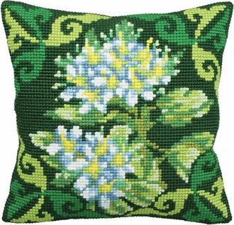 Collection D'Art Kreuzstichkissen-Kit, grünes Ledum