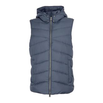 Woolrich Gesteppte Daunenweste in Melton Blau - - Jackets - Herren - Blau - XL