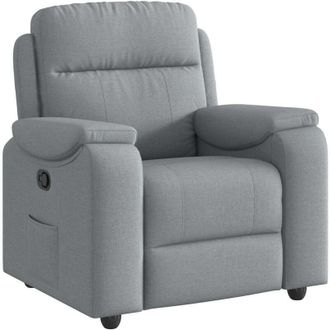 vidaXL Fauteuil inclinable Gris clair Tissu - Vidaxl