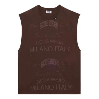 GCDS History &Auml;rmelloses T-Shirt - - Tops - Herren - Braun - M