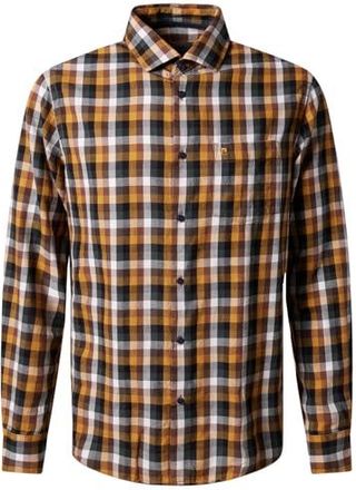 Pierre Cardin Chemise à manches longues pour homme - Chemise boutonnée - Carreaux - Coupe moderne, Marine 6000, XXL