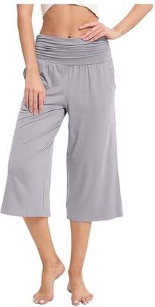 Generic Short avec Cuissard Int&eacute;gr&eacute; Femme De Chic Large Bag Frottement Training Dormir Doubl&eacute; Rayures Danse Yoga Bien Telephone Bloomer Elasthanne Combishort 