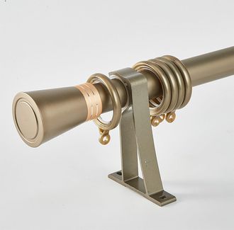 Generic Gardinenstange Raumteiler Mit Dekorativen Endst&uuml;cken Und Wandhalterung 70-600cm F&uuml;r &Ouml;senvorh&auml;nge Schwere Dekorative Vorhangstange F&uuml;r Fenster Und T&uuml;re