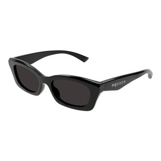 Alexander McQueen Schwarz/Graue Sonnenbrille Am0474S - - Accessories - Damen - Schwarzk - 52 MM