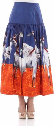 Stella Jean Langer Rock - Blau