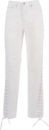 Rotate Rotate Birger Christensen, Femme, Jeans, Blanc, Taille: W26 Jeans allacciati