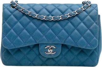 Chanel Sac bandouli&egrave;re vintage Double Flap Pre-owned - Femme - Pre-owned - Bleu - Taille: ONE Size