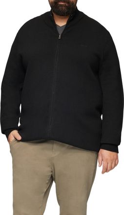 s.Oliver Strickjacke mit Stehkragen und Logo-Detail